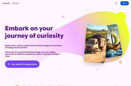 Sparkify：AI动画短视频生成工具 - Sparkify官网